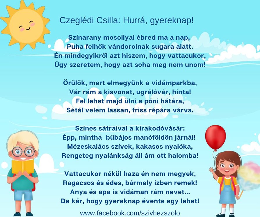 A gyerekeknek is van egy napjuk! Május utolsó vasárnapja - gyermeknap